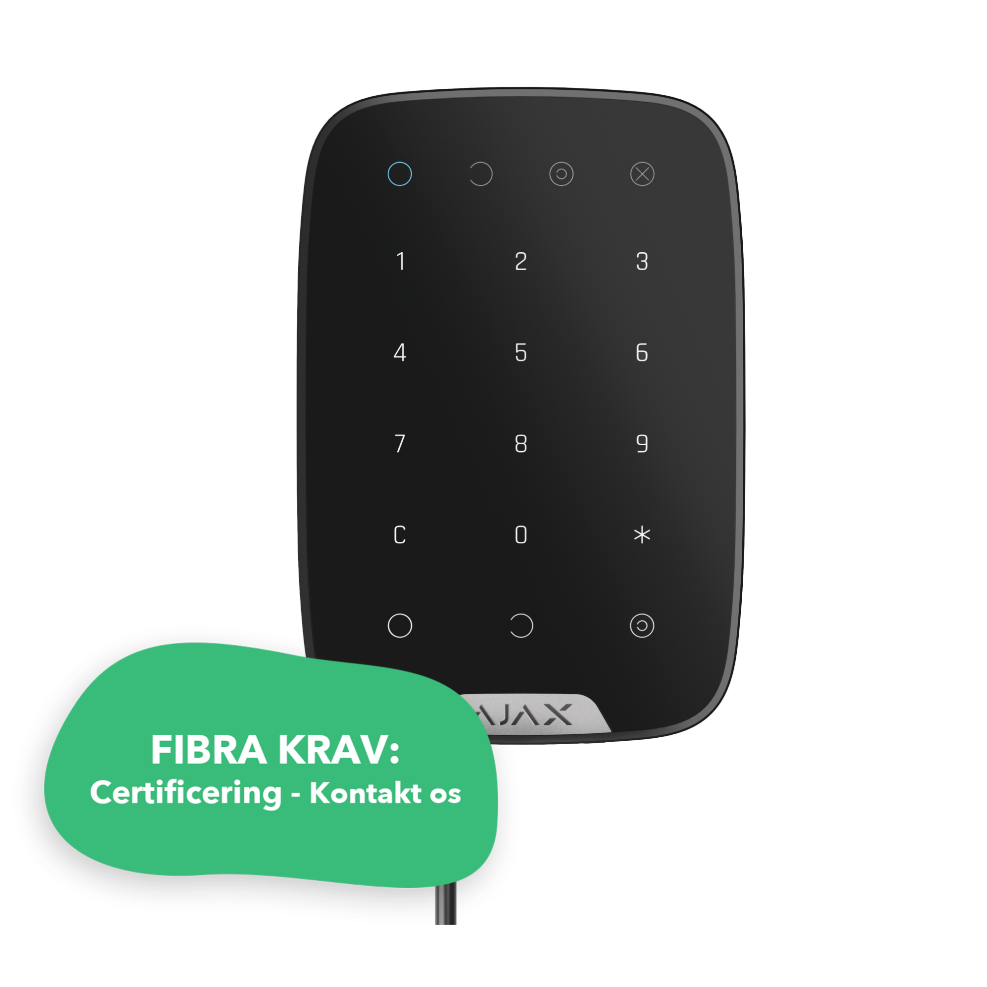 Ajax Keypad Fibra | Trådført tastatur | Secpro Sikring A/S Ajax Keypad Fibra | Trådført tastatur | Secpro Sikring A/S