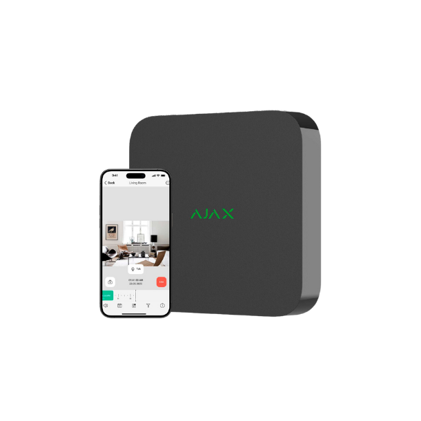 Ajax NVR optager . 16 kanals | Integrer 3 parts kamera i dit ajax system