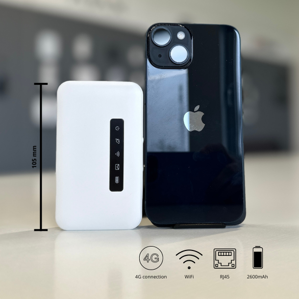 Safire 4G router, 10/100 Mbps, WiFi 5, 3,7V 2600mAh batteri (op til 8 ...