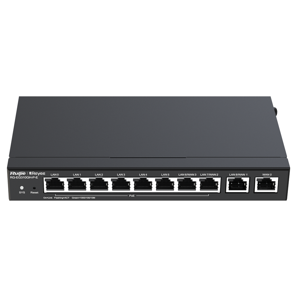 Reyee Router Gigabit, Cloud control, 8x PoE+ 110W, 1500Mbps